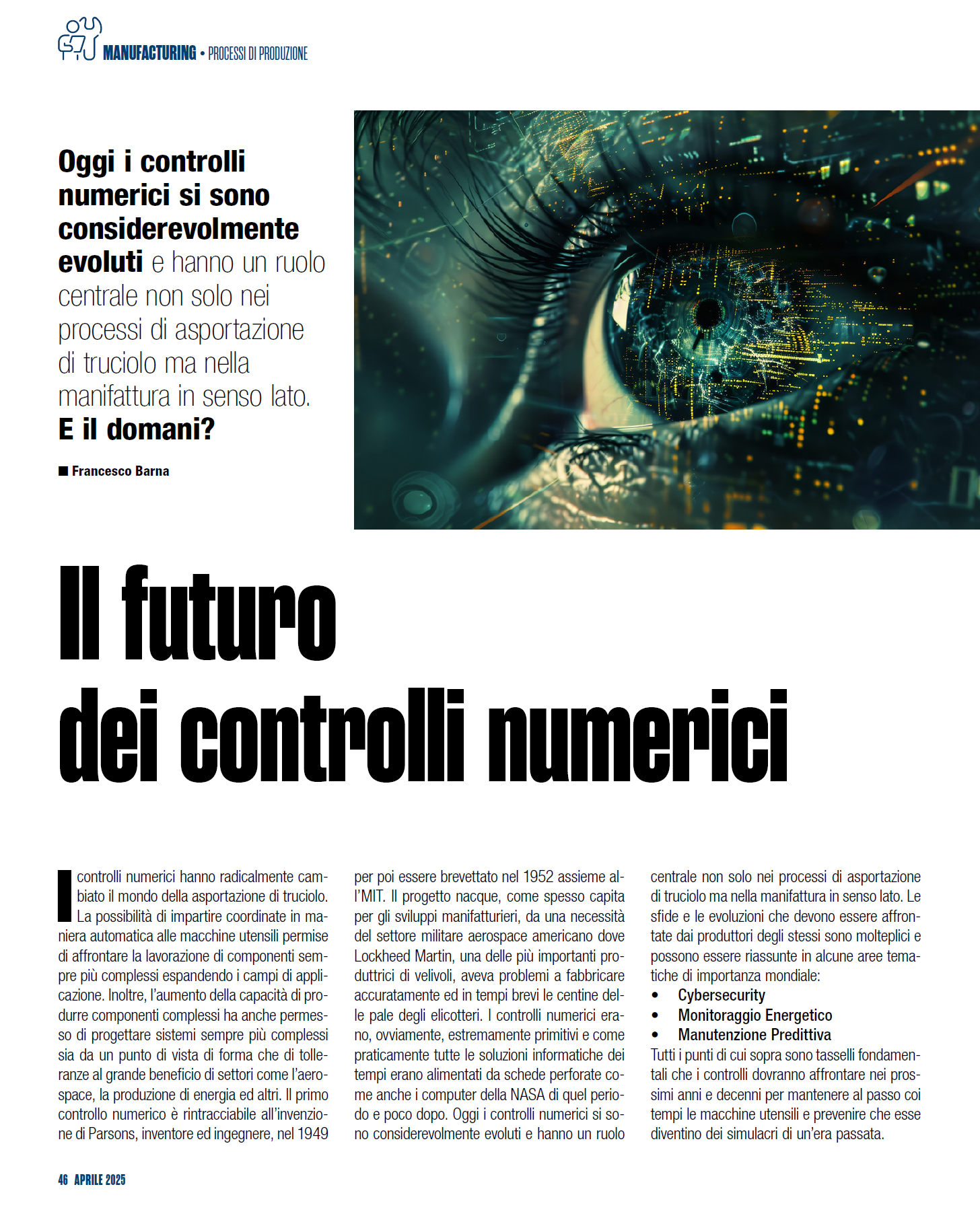 Meccanica News - Il futuro dei controlli numerici